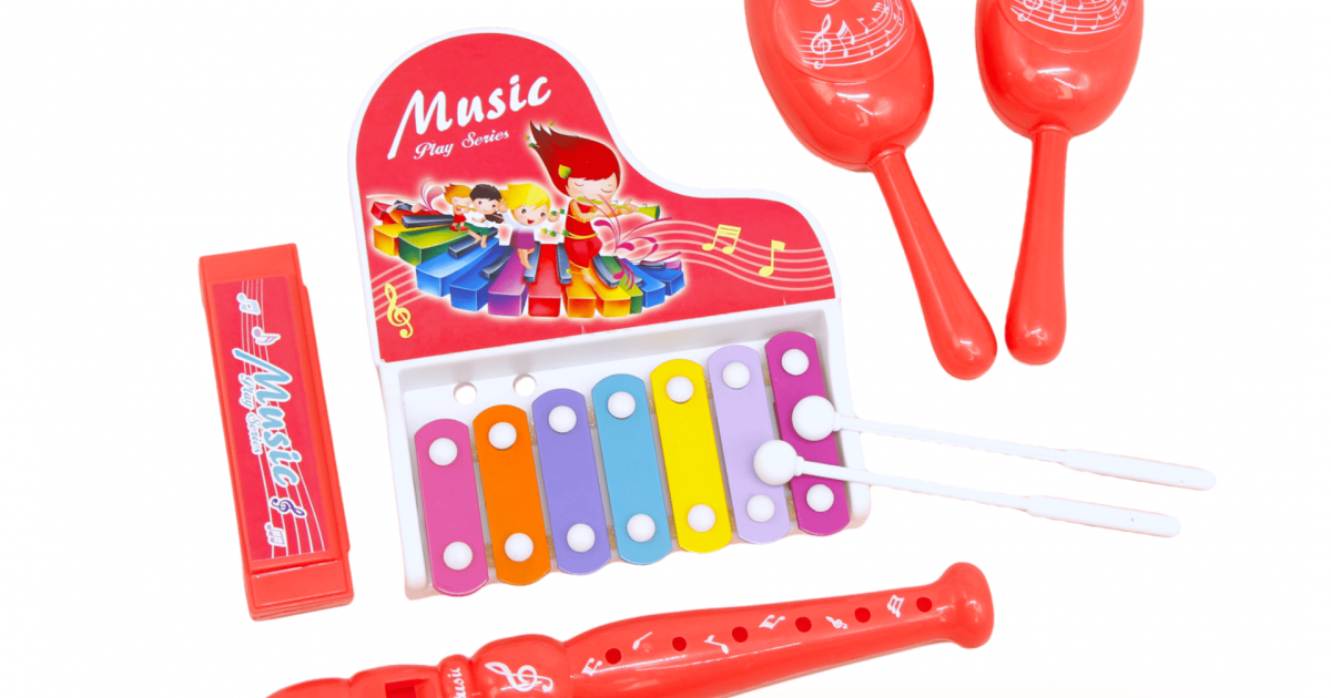 Đồ chơi đàn gõ Xylophone kèm sáo, lục lạc, kèn harmonica cho bé ...