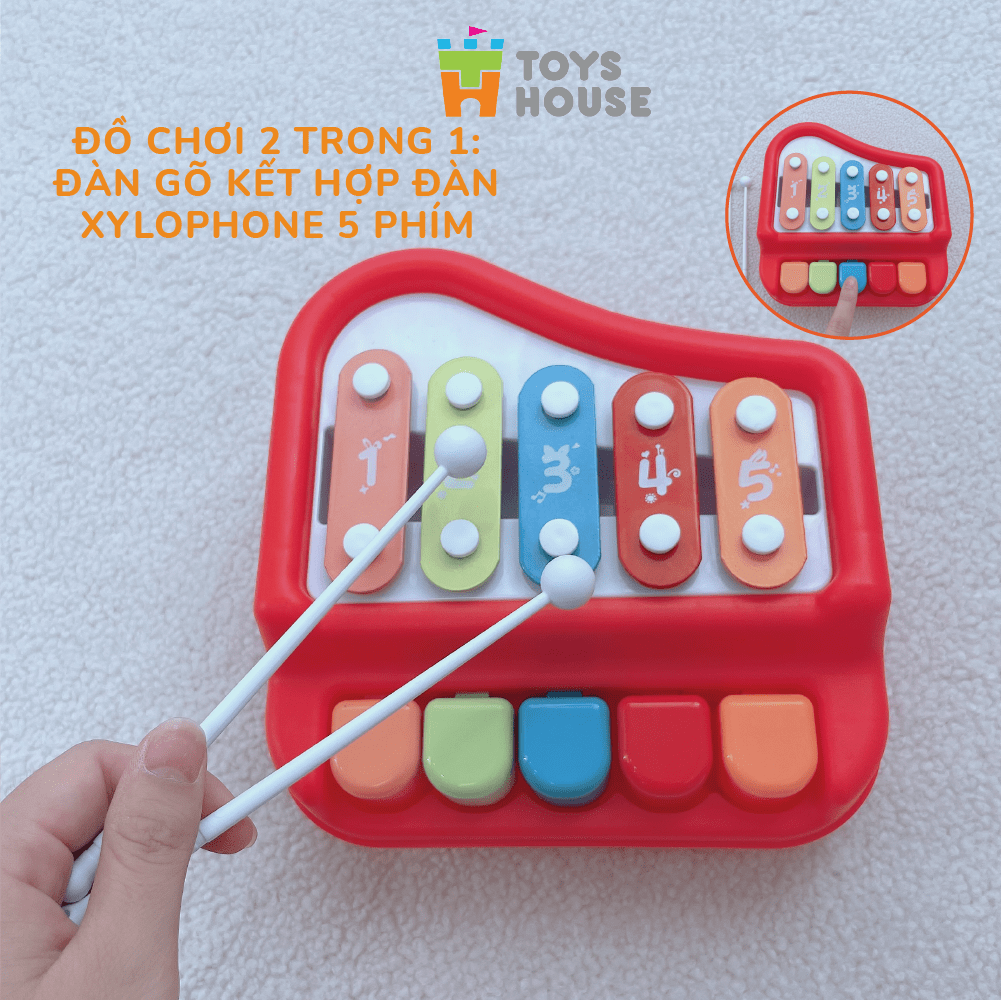 Đàn piano kết hợp đàn gõ Xylophone 5 phím cho bé -ToysHouse ...